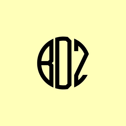 Creative rounded initial letters bkd logo Vector Image