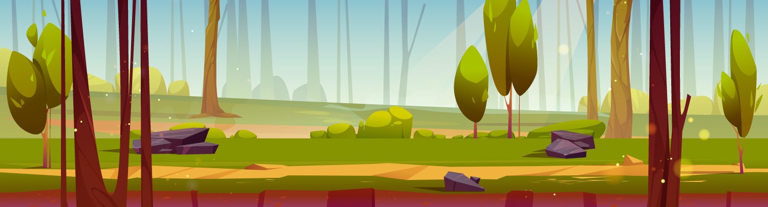 Game ground texture of road in forest Royalty Free Vector