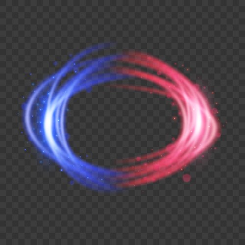 Glow light effect magic round frame Royalty Free Vector