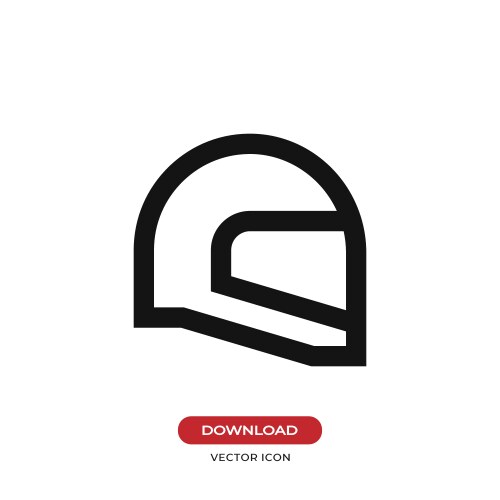 Racing helmet icon motorcycle symbol Royalty Free Vector