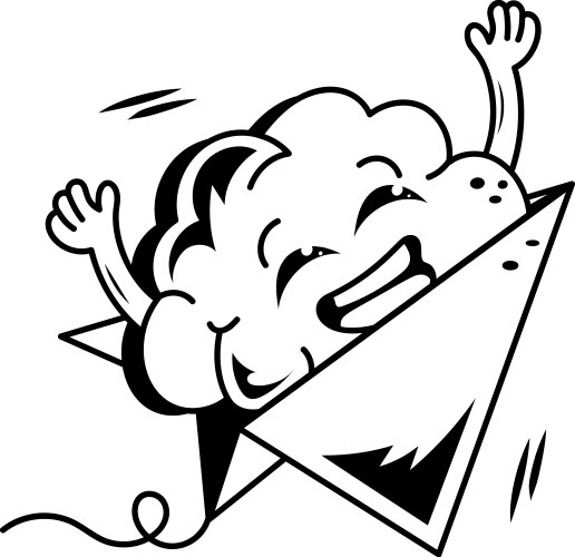 Flying brain Royalty Free Vector Image - VectorStock