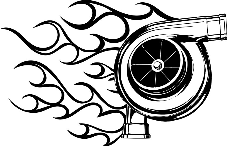 Logo turbo designs simple and elegant automotive Vector Image