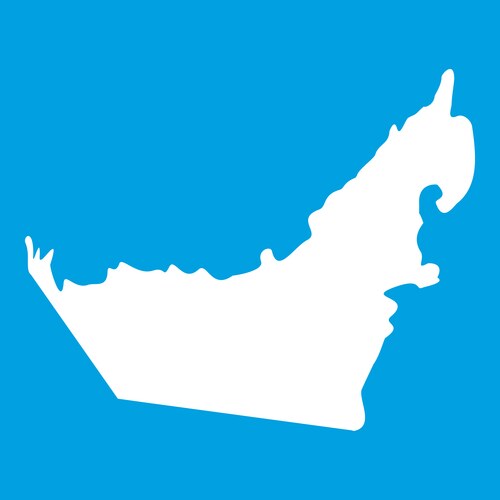 United Arab Emirates Map Icon Royalty Free Vector Image