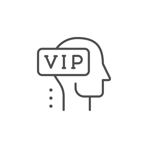 Vip customer user icon person profile Royalty Free Vector