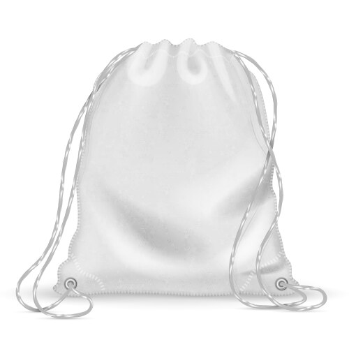Realistic simple white sport backpack bag isolated