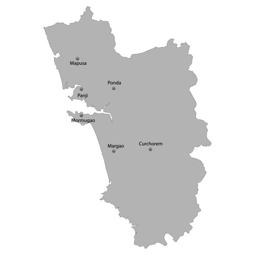 Goa Outline Map Vector Images (55)