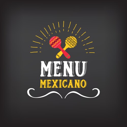 Menu mexican design Royalty Free Vector Image - VectorStock