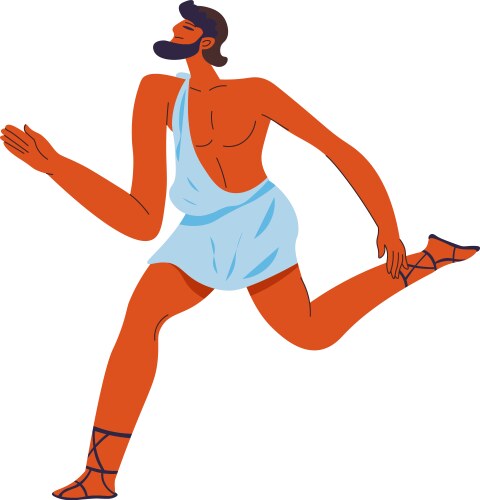 Ancient greek athletic runner Royalty Free Vector Image