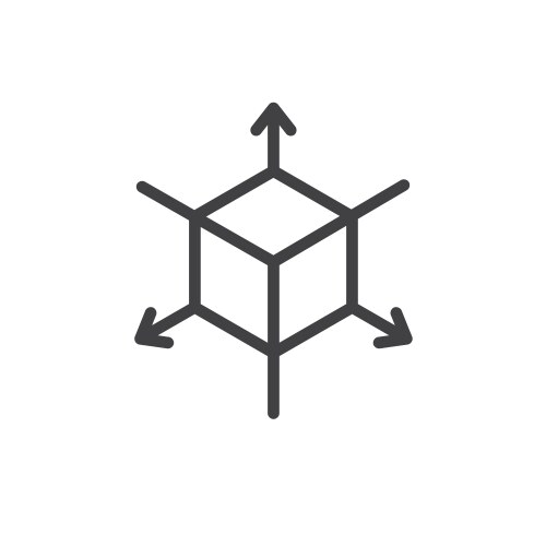 Bim icon set 3d model symbol building dimension Vector Image