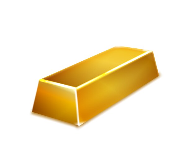 Gold bars on white background Royalty Free Vector Image