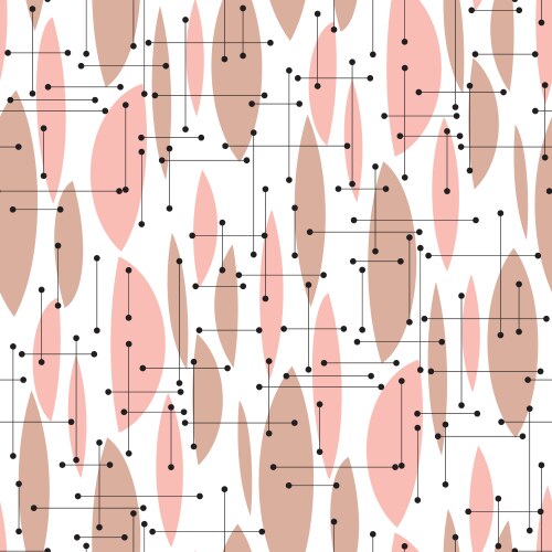 Mid century modern pattern geometric shapes Vector Image