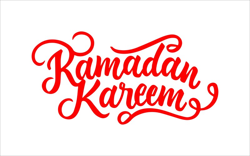 Red calligraphy on white background Royalty Free Vector