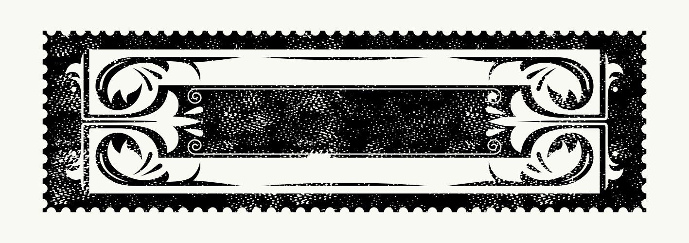 Template decorative small rectangular label Vector Image