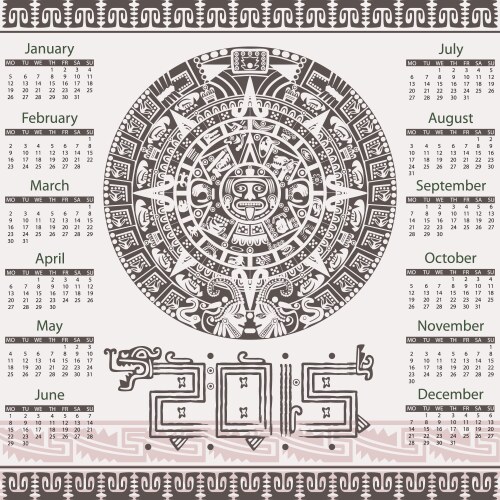 Aztec calendar Royalty Free Vector Image - VectorStock Aztec calendar Royalty Free Vector Image - VectorStock