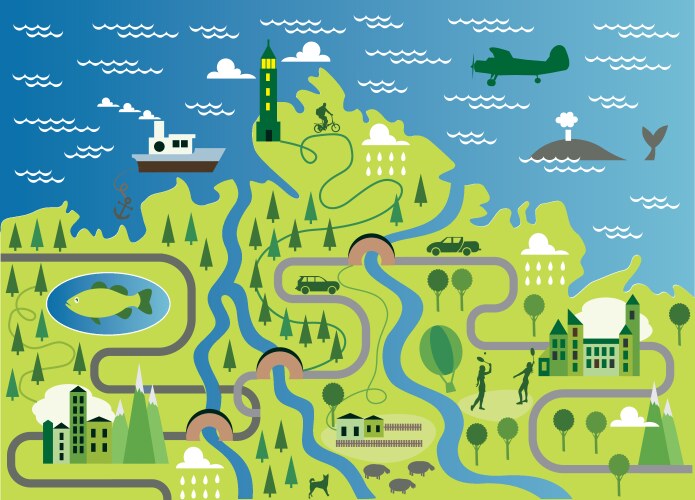 Cartoon Lake Background Vector Images (over 18,000)