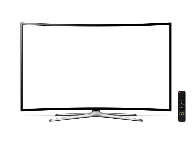 Modern led tv with blank screen mockup isolated Vector Image