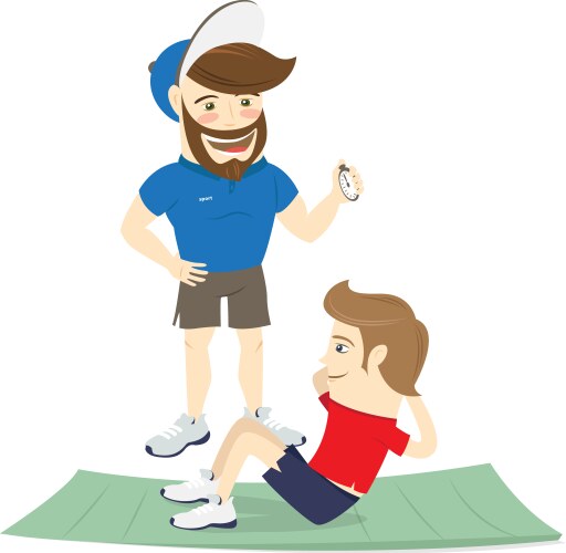 Fitness man Royalty Free Vector Image - VectorStock