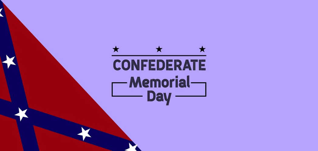 Stunning confederate memorial day banner design Vector Image