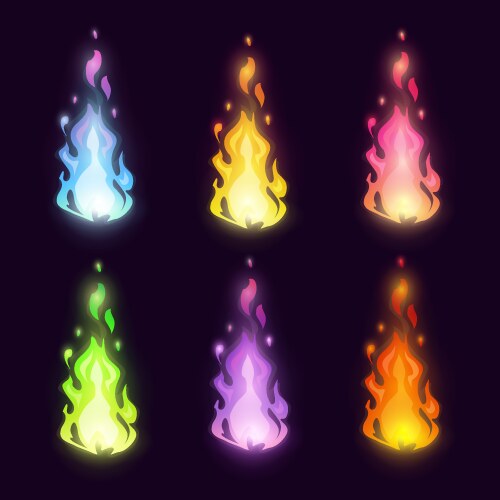 Vfx effect storyboard fire animation sprites Vector Image