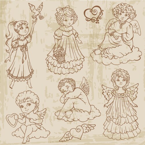 Beautiful Angels Vector Images (over 15,000)