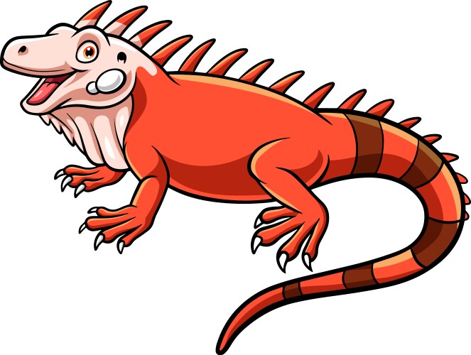 Cute iguana cartoon Royalty Free Vector Image - VectorStock
