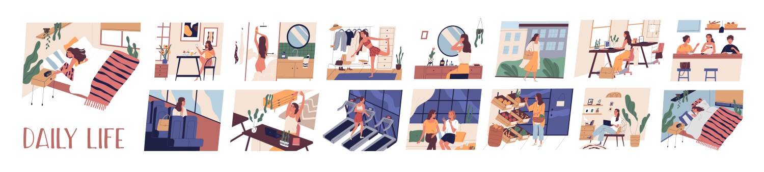 Everyday Life Vector Images (over 4,200)