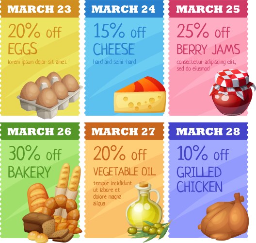 Street food shop poster design template Royalty Free Vector