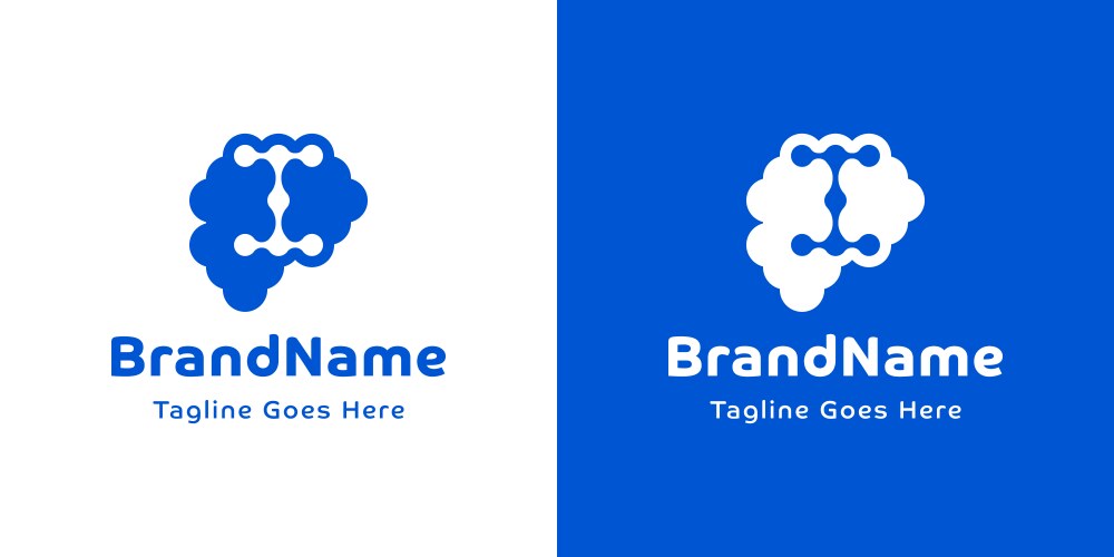 Letter q brain wave logo for business related Vector Image