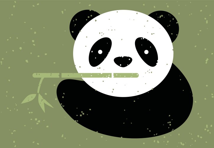 Cute winter panda bear Royalty Free Vector Image