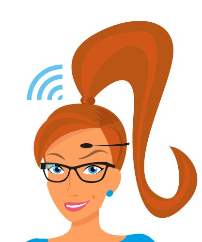 Optical head-mounted display Royalty Free Vector Image