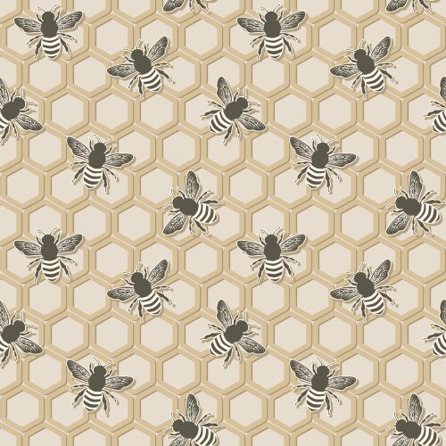 Bee honeycomb pattern Royalty Free Vector Image