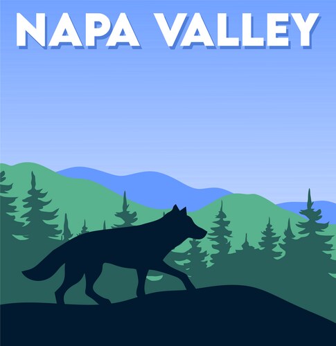 Napa valley with beautiful view Royalty Free Vector Image