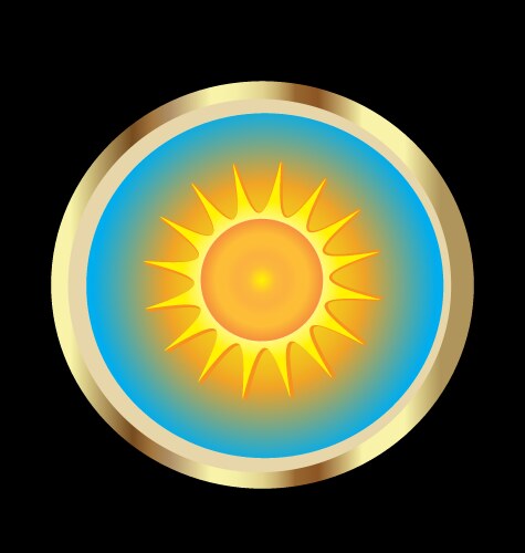 Sun icons simple summer sunshine ray symbol Vector Image
