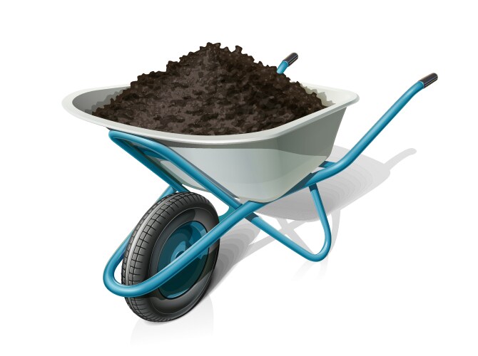 Wheel barrow Royalty Free Vector Image - VectorStock