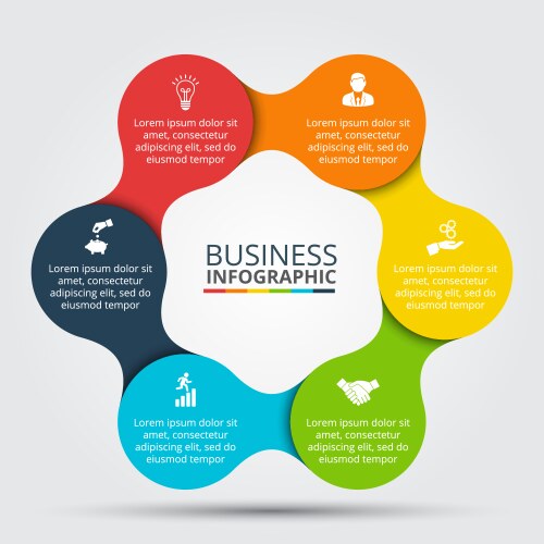 Infographic with 4 steps of technology cycle Vector Image