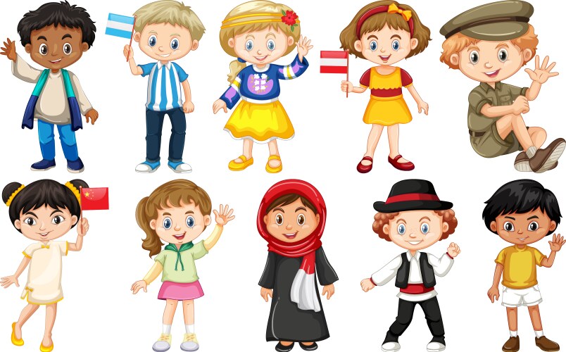 Children From Different Countries Vector Images (63)