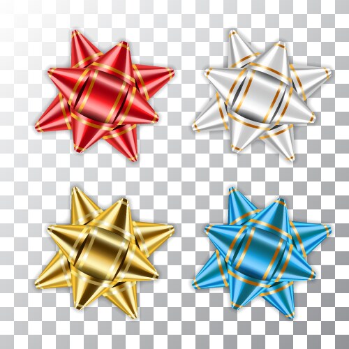 Blue satin empty ribbon blank banner design Vector Image