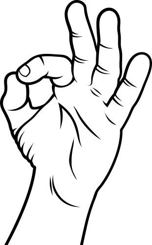 Hand signs Royalty Free Vector Image - VectorStock
