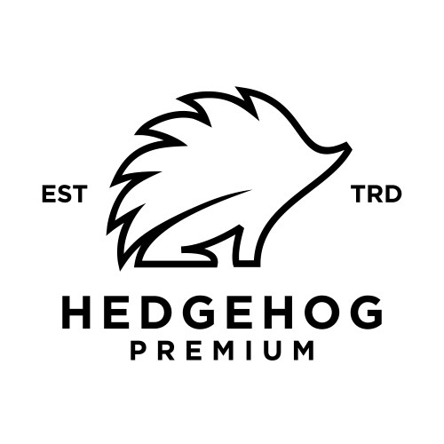 Hedgehog logo icon design Royalty Free Vector Image