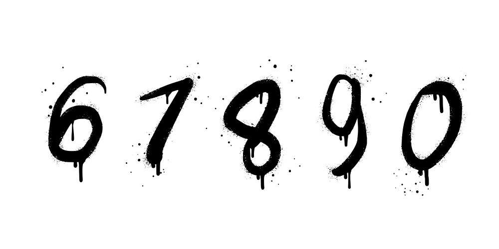 Graffiti Numbers Vector Images (over 4,400)