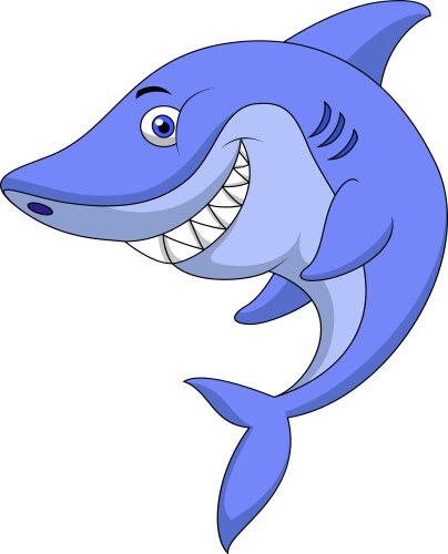 Cartoon shark collection set Royalty Free Vector Image