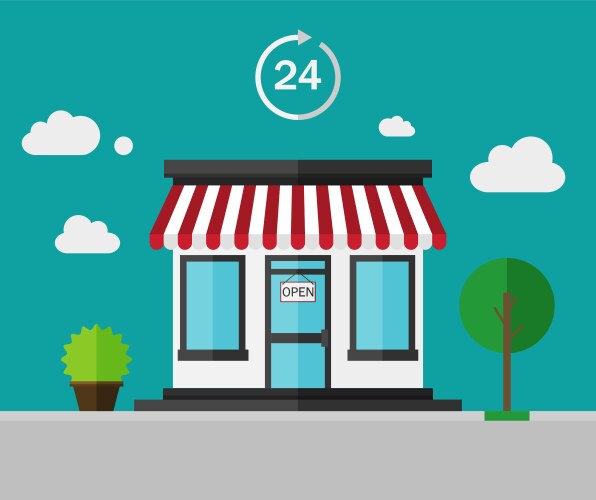 Shop facade Royalty Free Vector Image - VectorStock