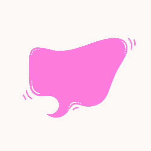 Hand drawn funny speech bubble shape Royalty Free Vector