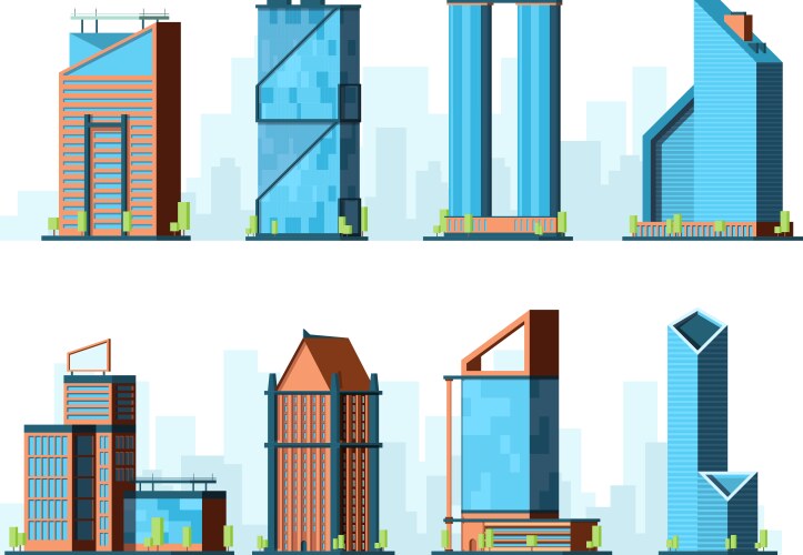 Skyscraper construction set Royalty Free Vector Image