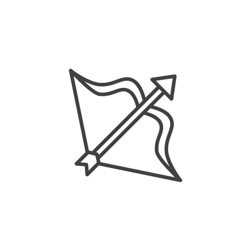 Bow arrow icon Royalty Free Vector Image - VectorStock