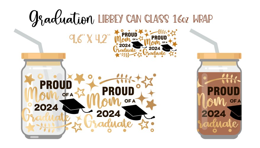 Printable Full Wrap For Libby Class Can A Pattern Vector Image