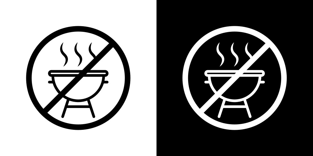 No aerosol spray sign icon set forbidden Vector Image