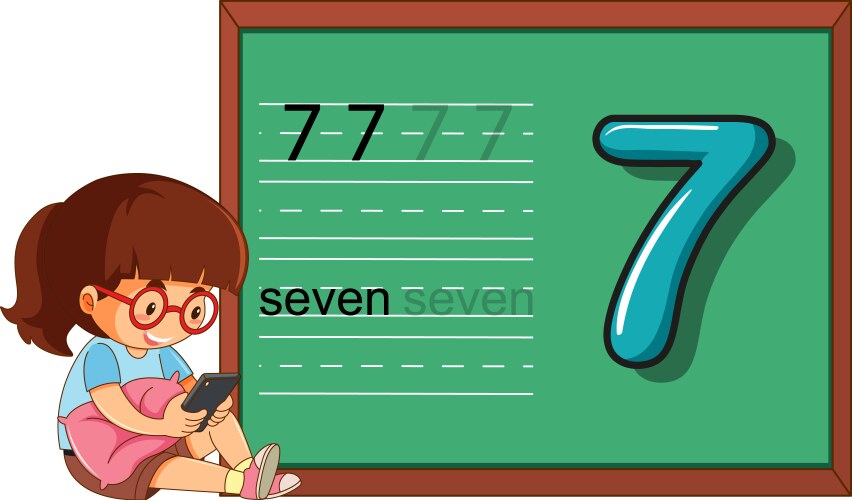 Number Seven Cartoon Vector Images (over 2,300)