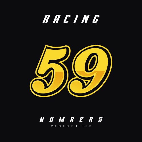 Racing Number Vector Images (over 14,000)