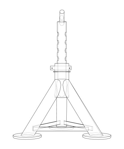 Axle stand isolated Royalty Free Vector Image - VectorStock